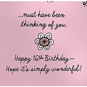 Hallmark 16th Birthday Greeting Card (Sweet Flowers)