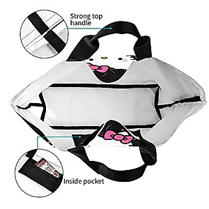 LKUZLOH Anime Cute Tote Bag for Women Girls Kawaii Shoulder bag Large Capacity Shopping Bag For School Work