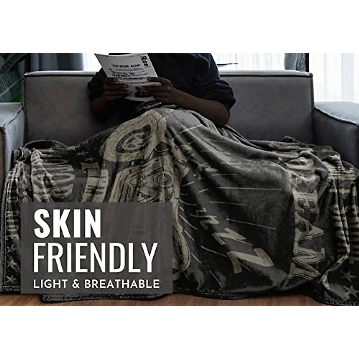 InnoBeta Motorcycle Gifts for Men, Throw Blanket for Motorbike Lover Biker Rider, Father's Day, Christmas, Birthday - I Don't Snore I Dream I'm A Motorcycle