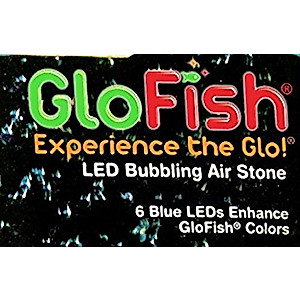 GloFish Blue LED Bubbler, Aquarium Lights With Air Stone For Fish Tanks 2.6-Inch x 4-Inch x 0.5-Inch