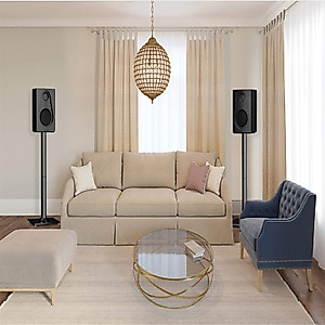 PERLESMITH Universal Floor Speaker Stands for Surround Sound up to 22LBS, 28 Inch Bookshelf Speaker Stand for Klipsch, Polk, Yamaha & Other Large Satellite, Bookshelf Speakers, Studio Monitors,1 Pair