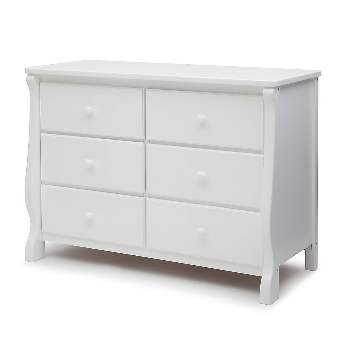 Delta Children Universal 6 Drawer Dresser, White