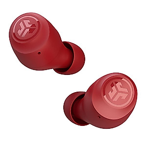 JLab Go Air Pop True Wireless Bluetooth Earbuds & Charging Case, Rose Red, Dual Connect, IPX4 Sweat Resistance, Bluetooth 5 Connection, 3 EQ Sound Settings Signature, Balanced, Bass Boost