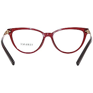 Versace VE3271-388 Eyeglass Fram TRANSPARENT RED W/DEMO LENS 54MM