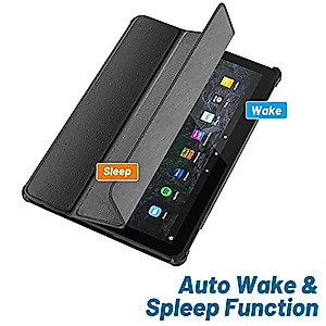 Fire HD 10 Tablet Case, Amazon Kindle Fire 10 Case, Ubearkk Folding Shell Stand Auto Wake/Sleep Protective Cover Case for All New Fire HD 10 & 10 Plus Tablet (11th Generation 2021 Release)