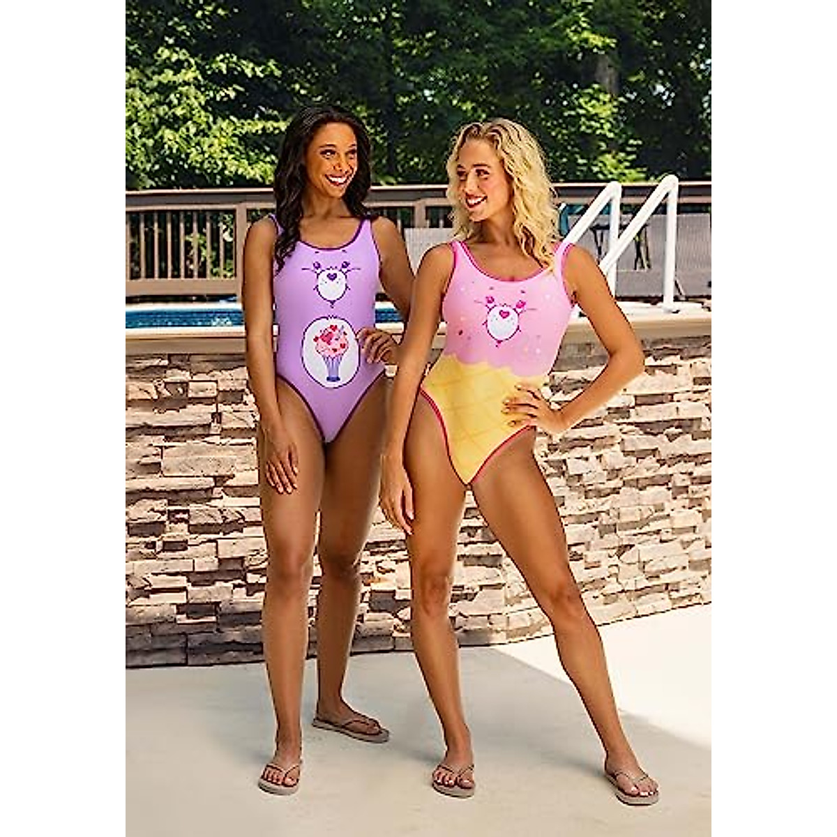 Share Bear Care Bear Women's Swimsuit - L Purple