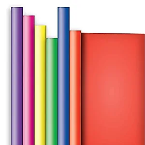 Jillson Roberts 6 Roll-Count All-Occasion Solid Color Gift Wrap Available in 10 Different Assortments, Crayon Box