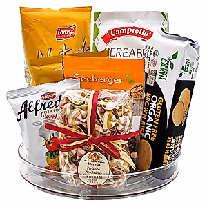 Large Lazy Susan Rotating Turntable Organizer - for Kitchen, Pantry, Cabinet, Dining Table, Fridge, Countertop，Vanity - Spinning Food Storage Container for Spices, Condiments- Clear，11 Inches （1 Pack）