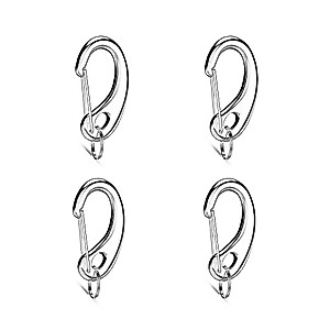 Leash King Dog Tag/Pet Tag w/Pet Tag Quick Clip Combos- 2 Pairs (4 pcs) of Standard Quick Clips - Entirely sugrical Stainless Steel