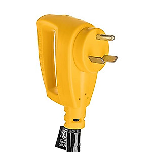 Camco PowerGrip RV Extension Cord | Features Power Grip Handles and an Extremely Flexible Design | 30-Amp, 10-Gauge, 25 Feet (55191) & Heavy-Duty Leveling Blocks | Yellow | 10-Pack (44510)