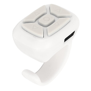 Phone Remote Control Page Turner, ABS Multifunctional BT Connection Phone Remote Control Shutter Often Used to Watch Video (White)