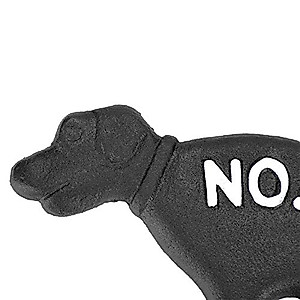 JUXYES Pack of 2 Cast Iron No Pooping Yard Sign Stake, No Dog Allowed Poop Spike Garden Hose Guides Decorative Stake for Garden Lawn Yard