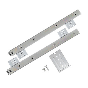 STOBOK 1 Pair Keyboard Rails Computer Desk Shelf Steel Office