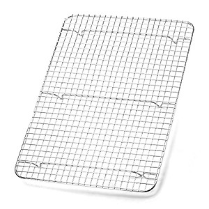 Foraineam 2-Pack Stainless Steel Cooling Rack, 11.5 x 16.5 inch Large Baking Rack Fits Half Sheet Pans, Oven Safe Wire Rack for Cooking, Roasting & Drying