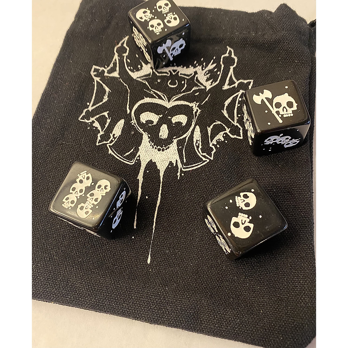 Undead Duke of War Dice Set (4) 25mm (1") RPG Tabletop Roleplaying Game DND by Severed Books