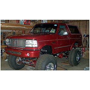 Bushwacker Extend-A-Fender Extended Front & Rear Fender Flares | 4-Piece Set, Black, Smooth Finish | 20904-11 | Fits 1992-1996 Ford Bronco, F-150, F-250; 1992-1997 F-350 Super Duty w/ 8' Bed