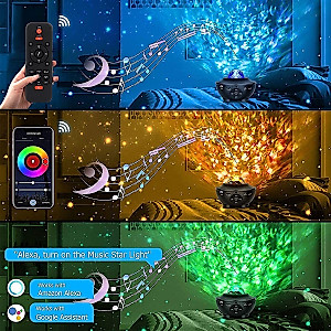 Galaxy Projector Star Projector Work with Alexa Google Home Galaxy Cove Projector with Bluetooth Music Speaker, Galaxy Globe Projector Remote Control Galaxy 360 Pro Galaxy Light Projector for Bedroom