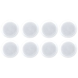 8) New PYLE PRO PDIC61RD 6.5'' 200W 2-Way In-Ceiling/Wall Speaker System White