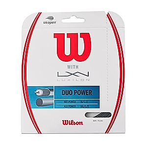 Wilson Duo Power Tennis String - Set, Grey, 16 G