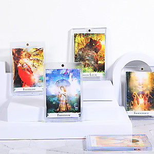 Zonon 5 Pieces Magnetic Card Holder Base Trading Card Stand Protector 35 Pt Acrylic Baseball Card Protectors Card Sleeves Protector Case for Trade Card Holder Baseball Card Storage and Display