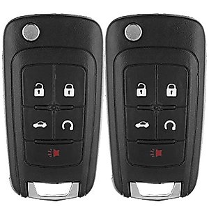 OCPTY 2X Uncut Keyless Entry Remote Key Fob Shell Replacement for Specific for GMC Terrain/for Buick/for Chevrolet Series OHT01060512 5461A-01060512 13500221 13500226