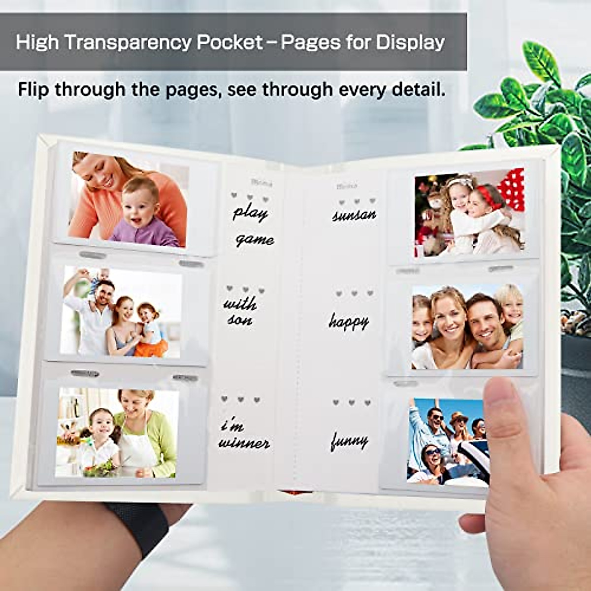 Photo Album for Fujifilm Instax Mini Camera, 180 Pockets Instax Mini Album with Memo Areas, 2X3 Photo Album for Polaroid 2x3 ZINK Film Camera, Fujifilm Instax Mini 1112 9 8 40 Evo Instant Camera, White