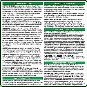 OdoBan Disinfectant Concentrate and Odor Eliminator, 4 Gallons, Original Eucalyptus Scent
