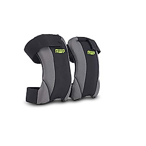 AWP Low-Profile Fabric Cap Work Knee Pads | Non-Marring Non-Scratching All-Day Comfort Knee Pads | One Size, yellow,black,grey