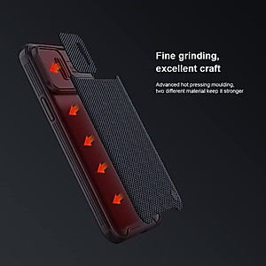 Nillkin iPhone 13 Pro Max Case Compatible with MagSafe, Textrue Pro Magnetic Case with Slide Camera Protection, Black Textrue