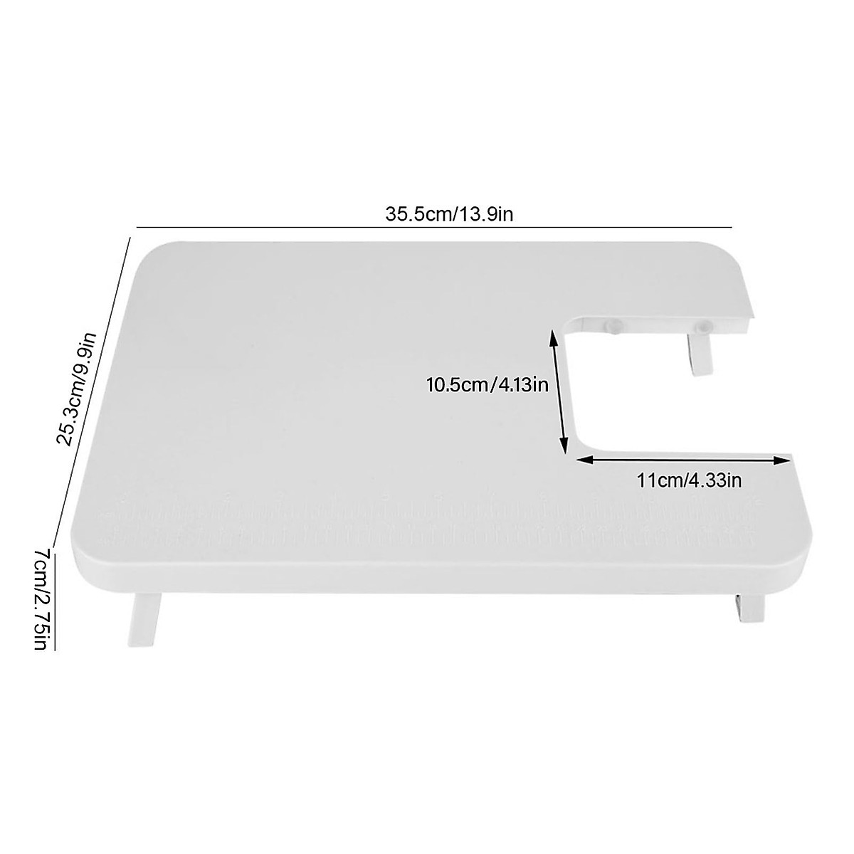 Sewing Machine Extension Board, Portable ABS Plastic Mini Desktop Sewing Machine Extension Table Extension Board for Household Home Sewing Craft Accessories, 13.9x9.9x2.8inch