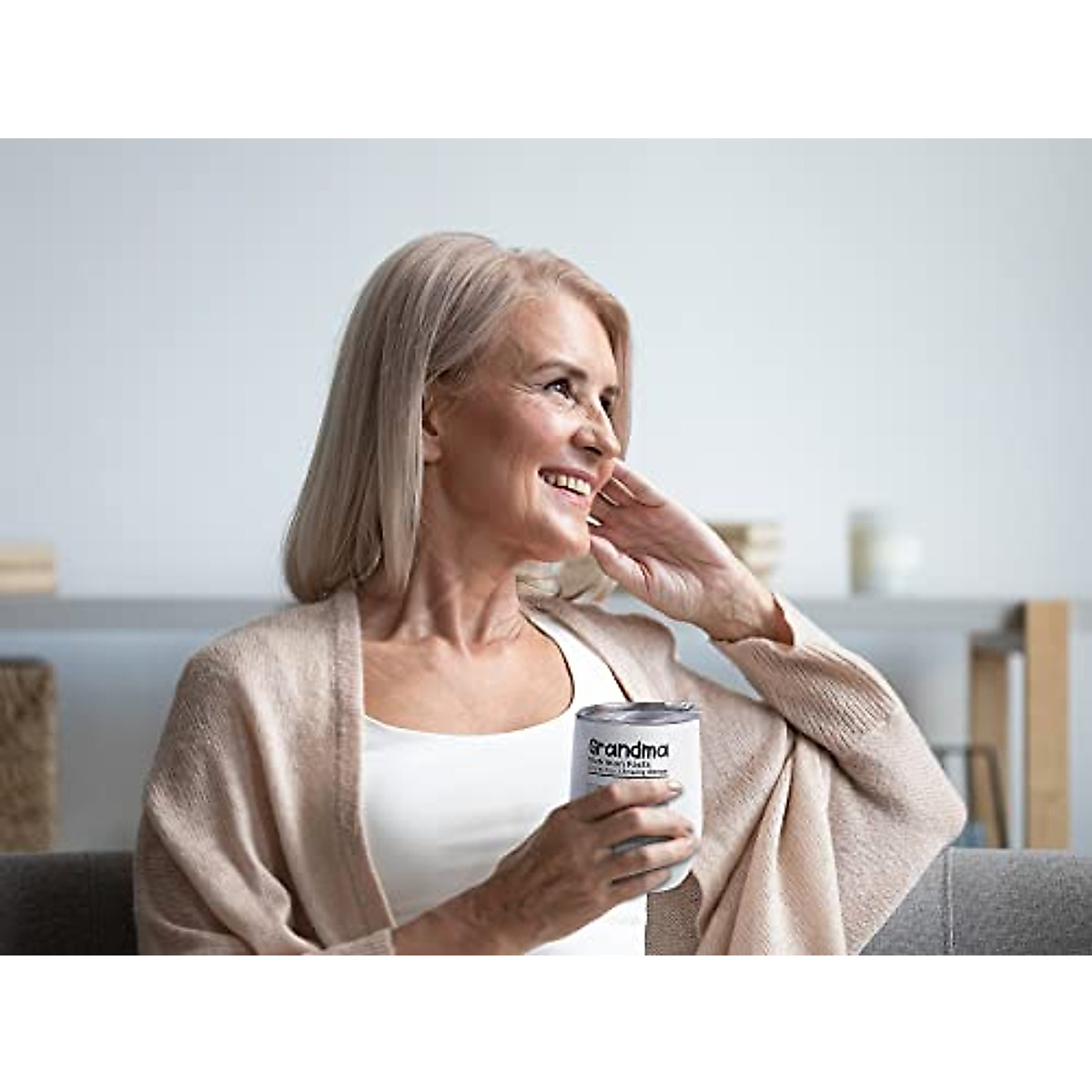 Heartfelt Grandma Tumbler - 12oz - Best Grandma Ever Tumbler - Best Grandma Gifts - Grandma Mug - Grandma Birthday Gifts - First Time Grandma Gifts from Granddaughter, Grandson, Grandkids