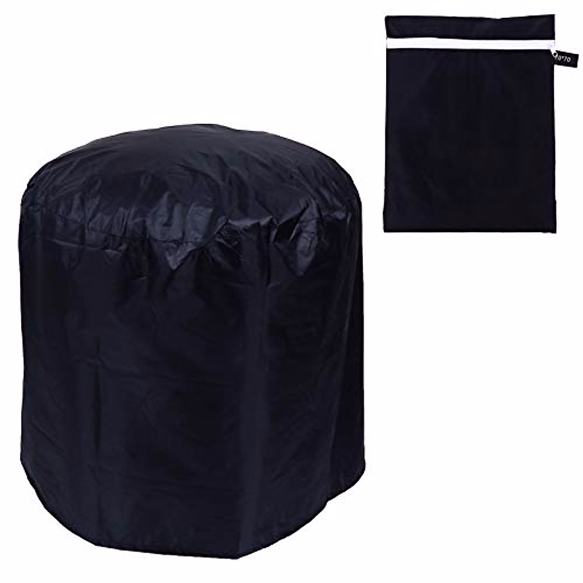 DOITOOL Outdoor Fire Pit Cover Round for Fire Pit 27 Inch, Heavy Duty 600D Polyester Waterproof Anti UV Full Coverage Patio Fire Pit Cover Outdoor Fireplace Cover with Drawstring Closure, 1PCS