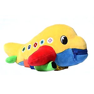 Buckle Toys - Bolt Airplane - Identify Shapes and Colors - Develop Fine Motor Skills - Storage for Small Items - Airplane Travel Essentials for Kids