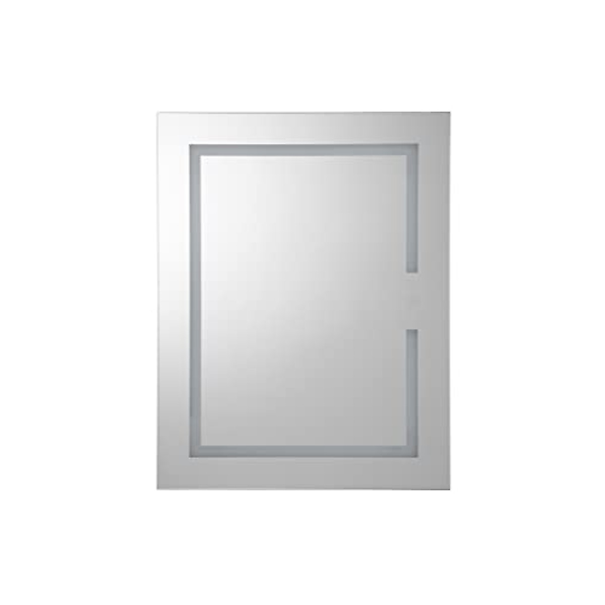 Croydex Caballo LED Aluminum Bathroom Storage Vanity Mirror with Lights Easy to Fit Hang 'N' Lock Bracket Recessed or Surface Mount Medicine Cabinet Organizer, 20W x 26H