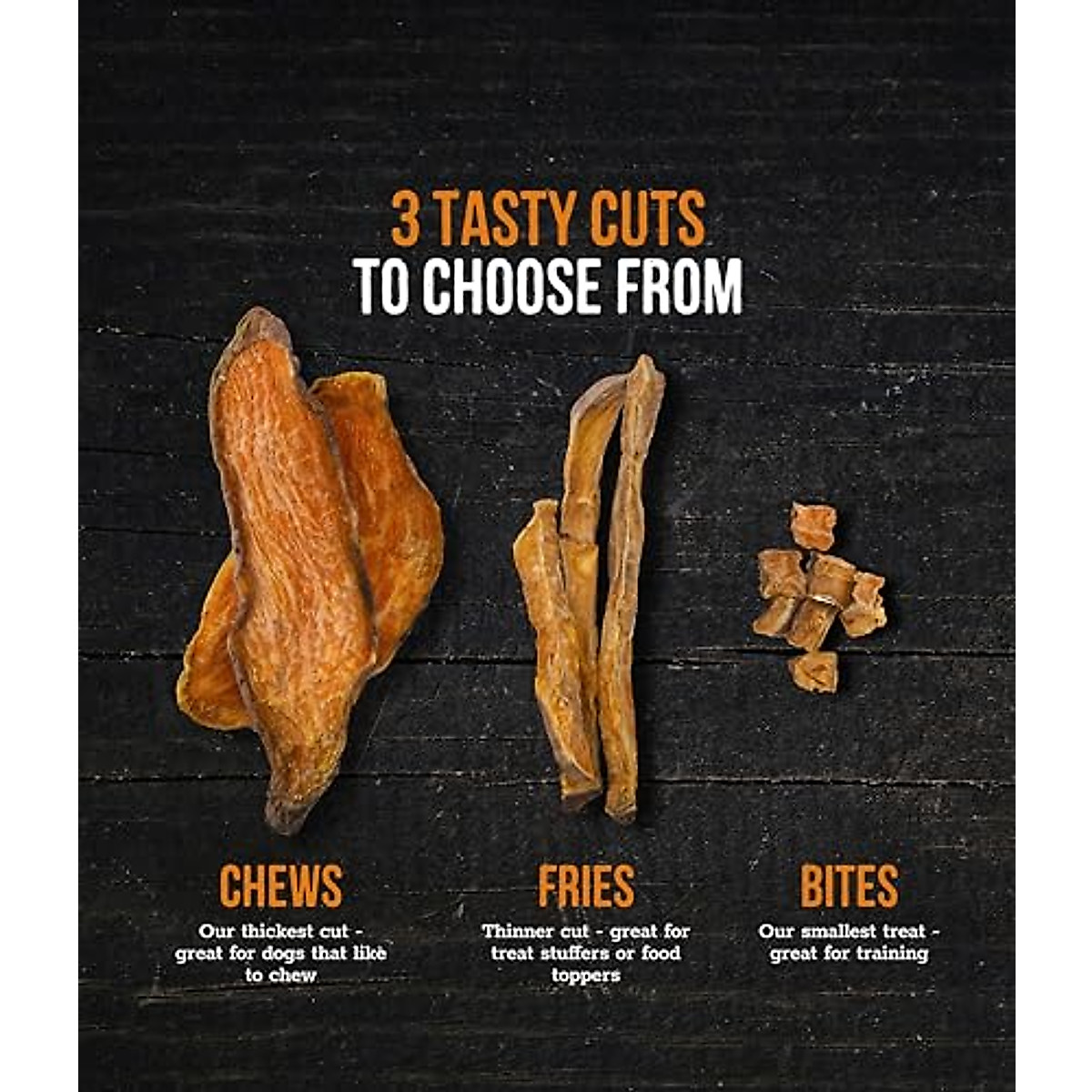 Wholesome Pride Sweet Potato Bites 100% All-Natural Single Ingredient Dog Treats, 8 oz