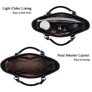 Tote Handbags for Women Purse and Wallet Set Large Shoulder Bags Crossbody Purses Satchel Black