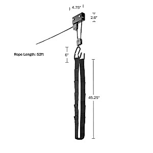 Kayak Storage Hoists 2-Pack - Overhead Pulley Hoist Systems - 125lb Capacity for Canoes, Bikes, and Ladders by RAD Sportz