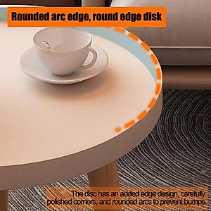 Round Side Table, White Nightstand Coffee End Table for Living Room, Bedroom, Small Spaces, Easy Assembly Modern Home Decor Bedside Table