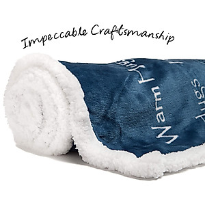 Chanasya Premium Sympathy Warm Hugs Gift Throw Blanket - Healing Gift Cancer Chemo Survivor Get Well Caring Gifts - Comfort Gift Blanket for Love Support Strength - Women Men Friend Grandpa - Blue