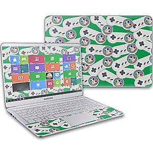MightySkins Skin Compatible with Samsung Notebook 9 13" (2017) wrap Cover Sticker Skins Retro Controllers 1