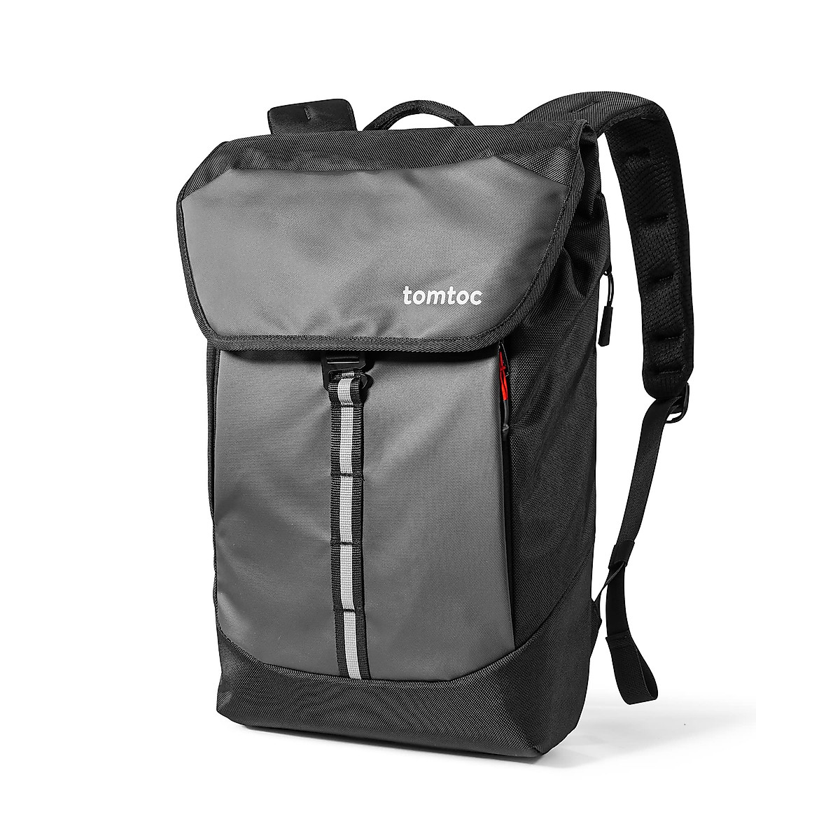 tomtoc Flap Laptop Backpack, Water-Resistant Durable Travel Backpack Rucksack for 13-16 Inch MacBook/15.6 Inch Notebook, Large Capacity Daypack for Work, School, Commuting, Weekend Holiday, 17L, Black