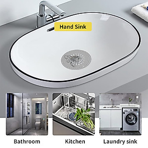 LIEVUIKEN Drain Hair Catcher, Circular Drain Cover for Shower, Easy to Install and Clean, Silicone Hair Stopper Suit for Bathroom, Bathtub, Kitchen 5 Pack