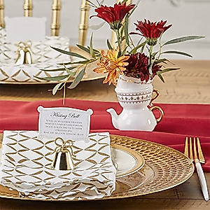 Kate Aspen (Set of 24) Gold Kissing Bells Place Card Holders, Wedding Bells For Ringing At Wedding, Wedding Decorations, Wedding Favors, Place Settings