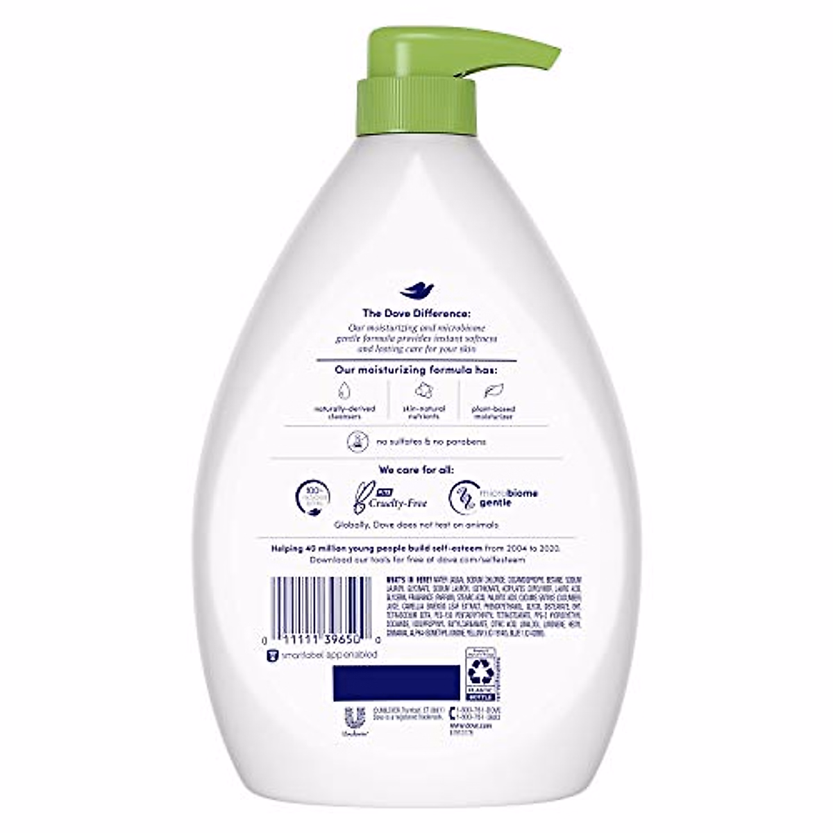 Dove Refreshing Body Wash with Pump Revitalizes and Refreshes Skin Cucumber and Green Tea Effectively Washes Away Bacteria While Nourishing Your Skin, 34 Fl Oz (Pack of 3)