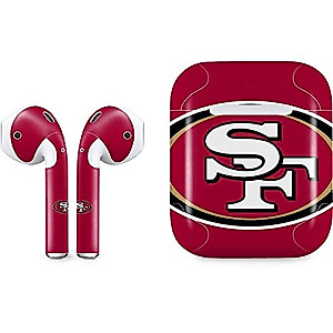 Skinit Decal Audio Skin Compatible with Apple AirPods with Lightning Charging Case - Officially Licensed NFL San Francisco 49ers Large Logo Design