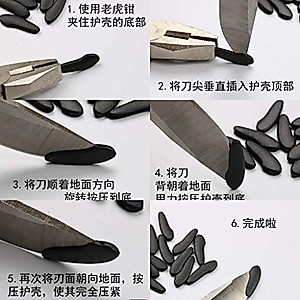 ZHONGJIUYUAN 50pcs (2color) Knife Tip Protective Sleeve Acceptance of Anti-Knock Tool