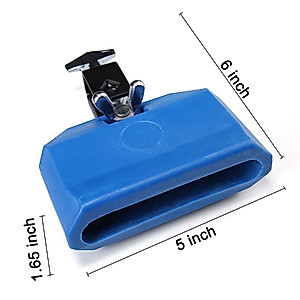 Jam Block, Blue Musical Percussion Block, Latin Drum Instrument, Plastic