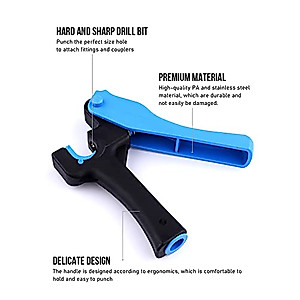 Kalolary 2PCS Drip Irrigation Tubing Hole Punch Tool, Drip Irrigation Emitters Drip Pipe Punch Outdoor Garden Watering Tube Punch for 16/20mm PE Pipe and Emitter Insertion