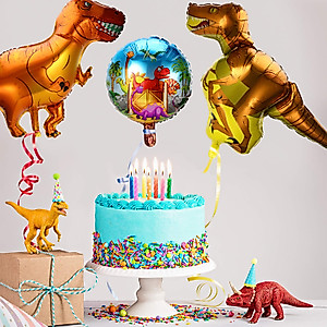 Dinosaur Balloons Dinosaur Party Supplies, 12 Pieces Dinosaur Foil Balloons Aluminum Mylar Helium Jungle Balloons for Birthday Weddings Graduation Party Baby Shower Jungle Theme Party Supplies