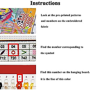 Wingkin Cross Stitch Kits for Adults Mandarin Duck in Water 11CT Printed Cross-Stitch Kit,DIY Beginner Stamped Embroidery Kits Wall Art Home Decoration （16 ×20 Inch）